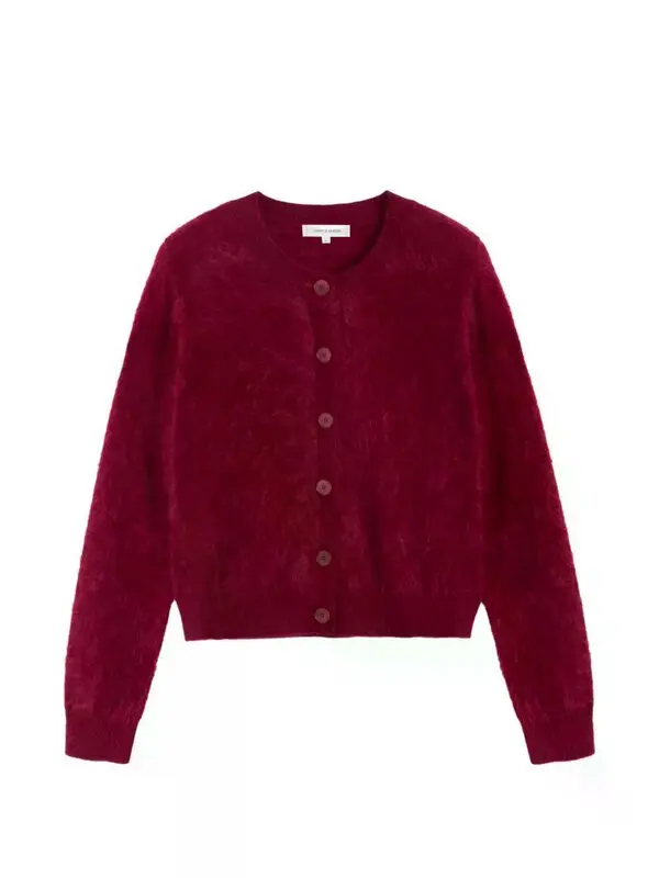 Chinti & Parker Brushed-finish Cashmere Cardigan - Red