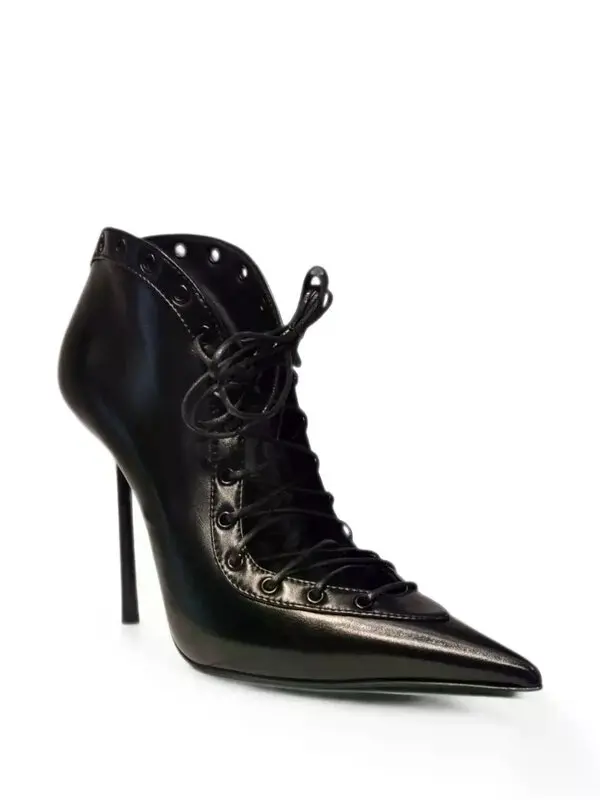 LE SILLA Colette Lace-up Pointed-toe Pumps