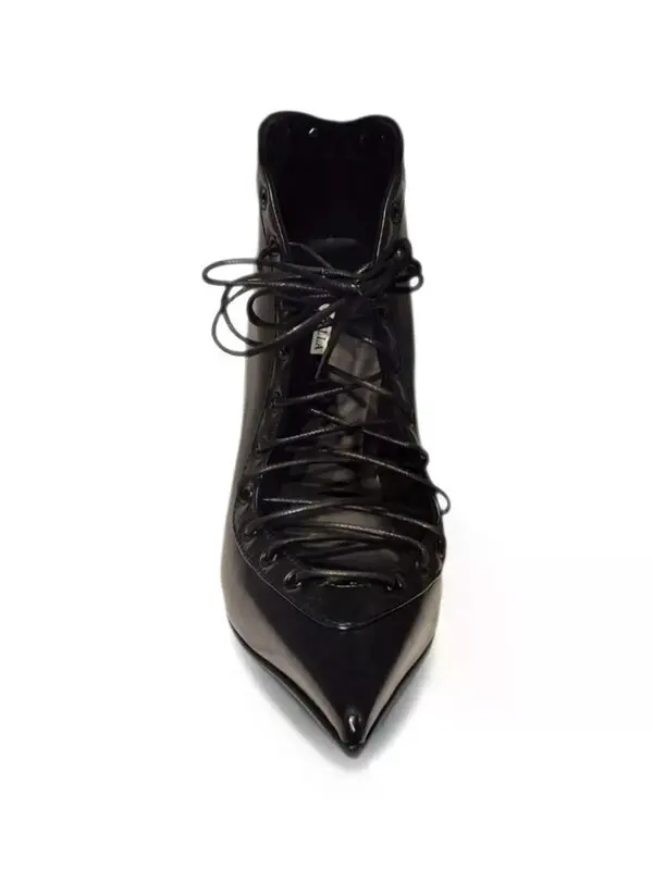 LE SILLA Colette Lace-up Pointed-toe Pumps