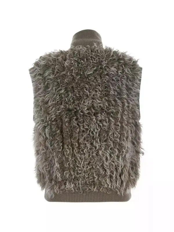 P.a.r.o.s.h Bouclé-texture Sleeveless Jacket