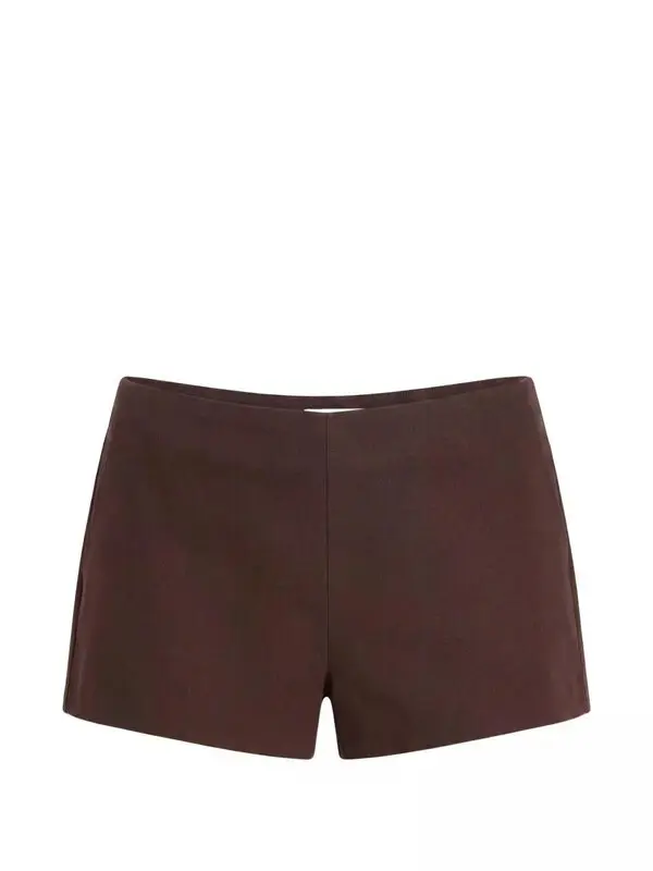 REFORMATION June Low-rise Mini Shorts - Brown