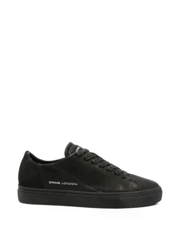 CRIME LONDON Amuse Logo-print Leather Sneakers - Black