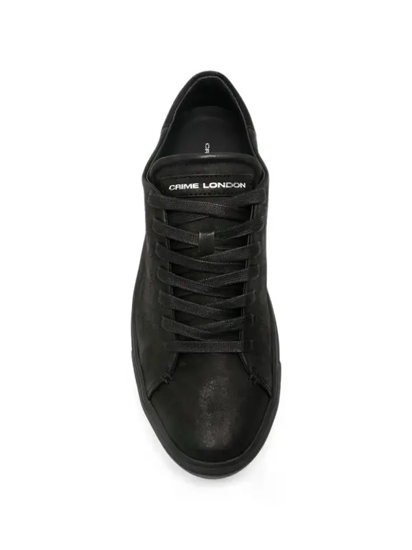 CRIME LONDON Amuse Logo-print Leather Sneakers