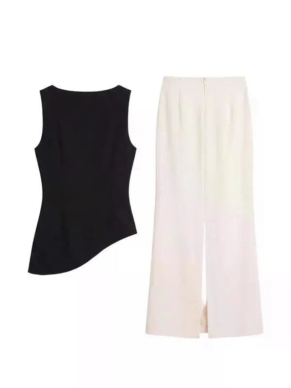 REFORMATION Aveline Asymmetric Two-piece Maxi Dress - Black