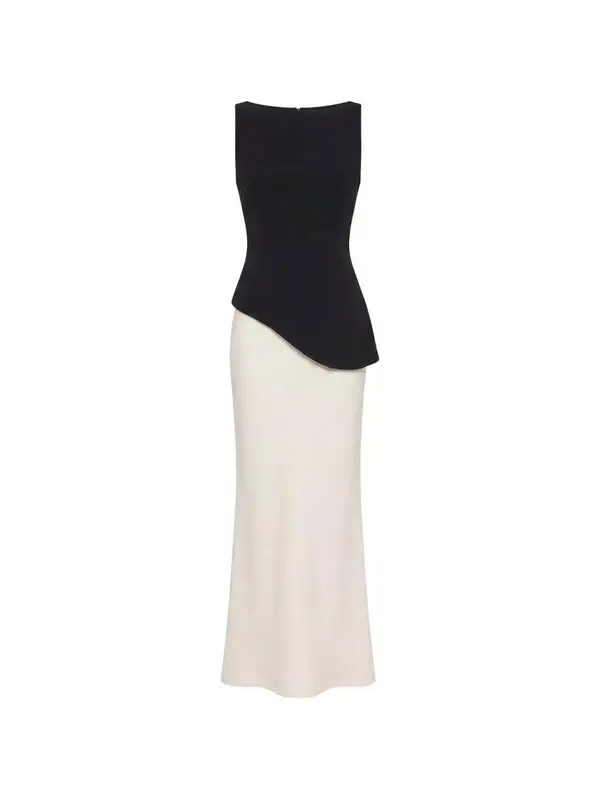 REFORMATION Aveline Asymmetric Two-piece Maxi Dress - Black