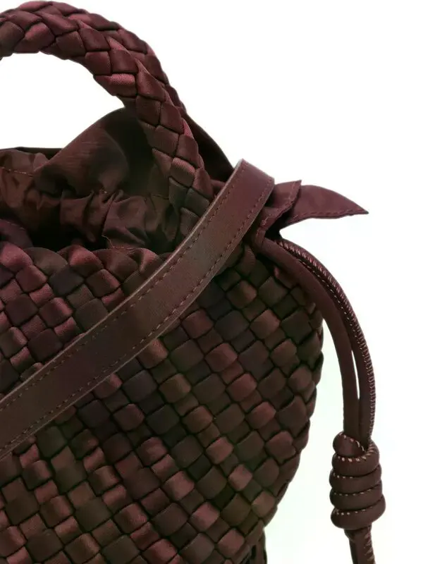 MARREA Woven Satin Shoulder Bag