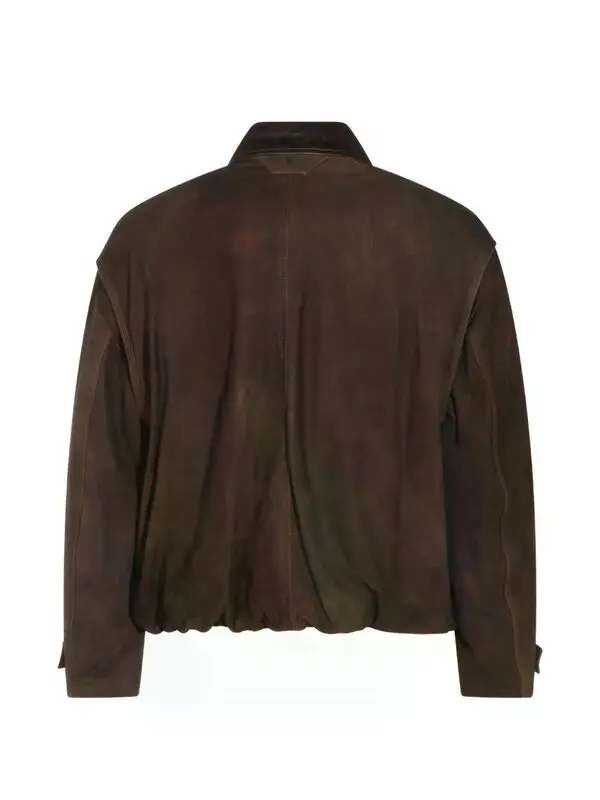 SALVATORE SANTORO Suede Leather Jacket - Brown
