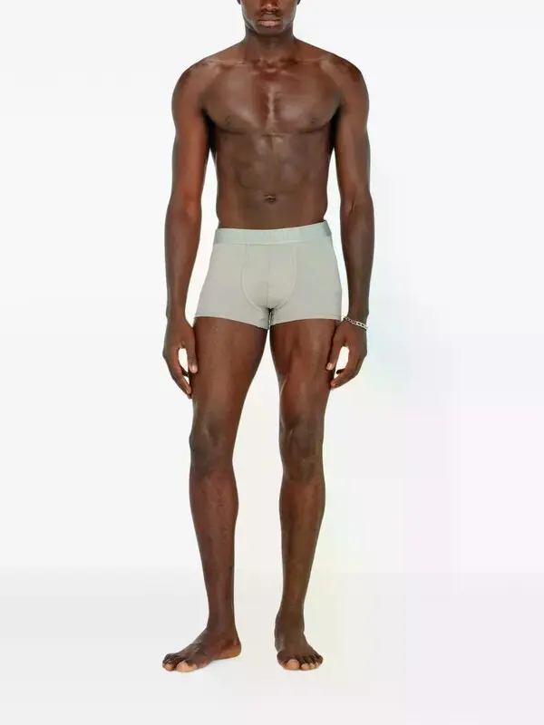 DIESEL® Three-pack Of Stretch Cotton Boxer Briefs With Tonal Waistband - Grey