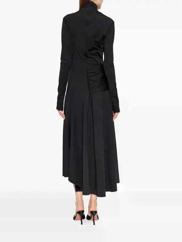 Victoria Beckham Asymmetrical Turtleneck Midi Dress