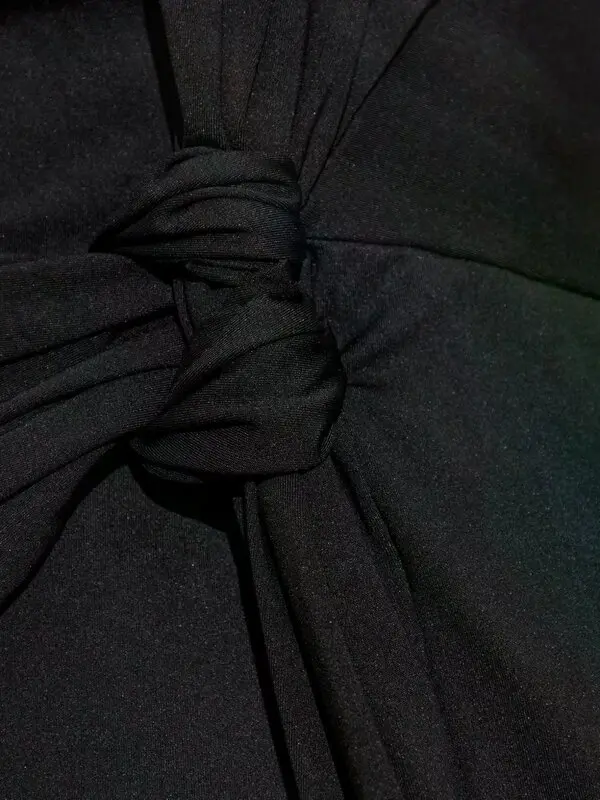 Victoria Beckham Asymmetrical Turtleneck Midi Dress
