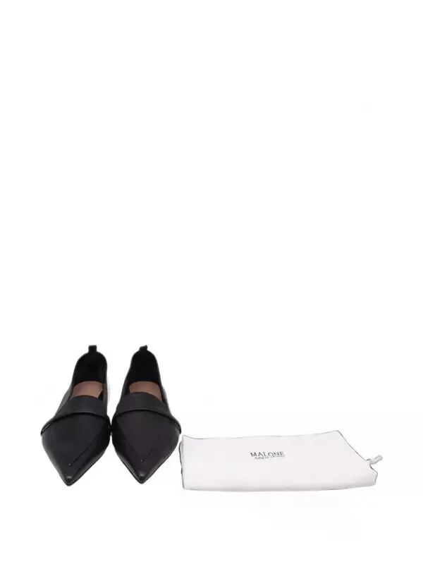 MALONE SOULIERS Dora Pointed-toe Loafers - Black