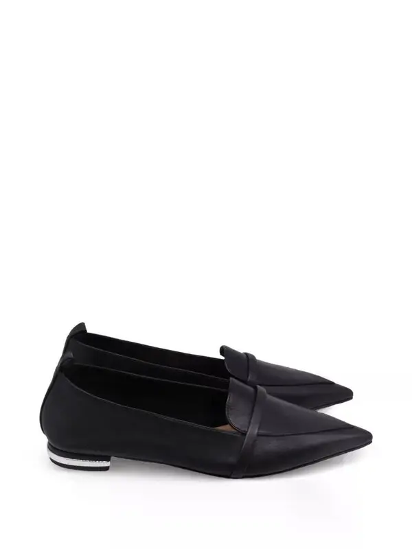 MALONE SOULIERS Dora Pointed-toe Loafers - Black