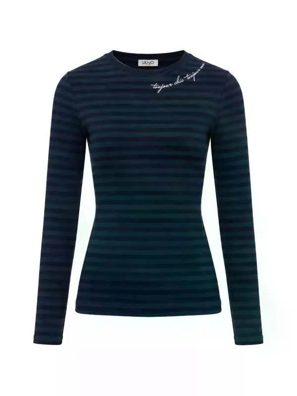Liu Jo Striped Long-sleeve T-shirt - Blue