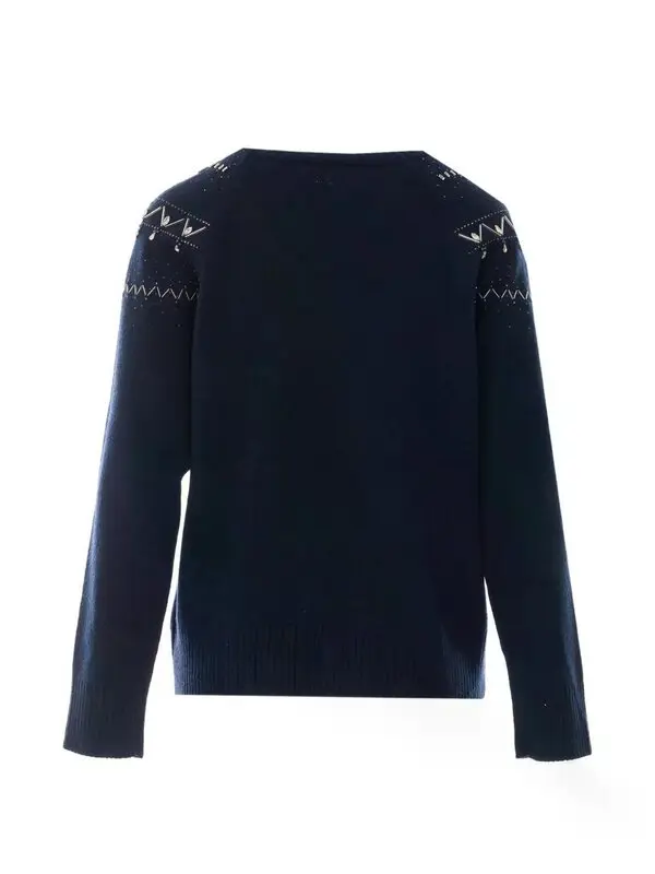 Liu Jo Wool Sweater With Jewel-embroidery