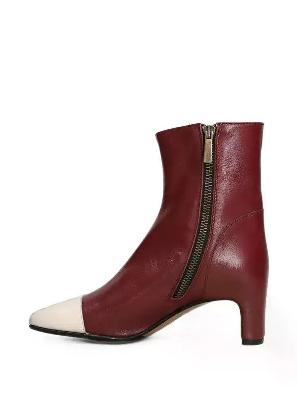 L'ARIANNA Two-tone Leather Ankle Boots
