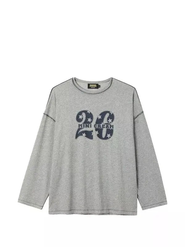 MINI CREAM Graphic-print Long-sleeved T-shirt - Grey