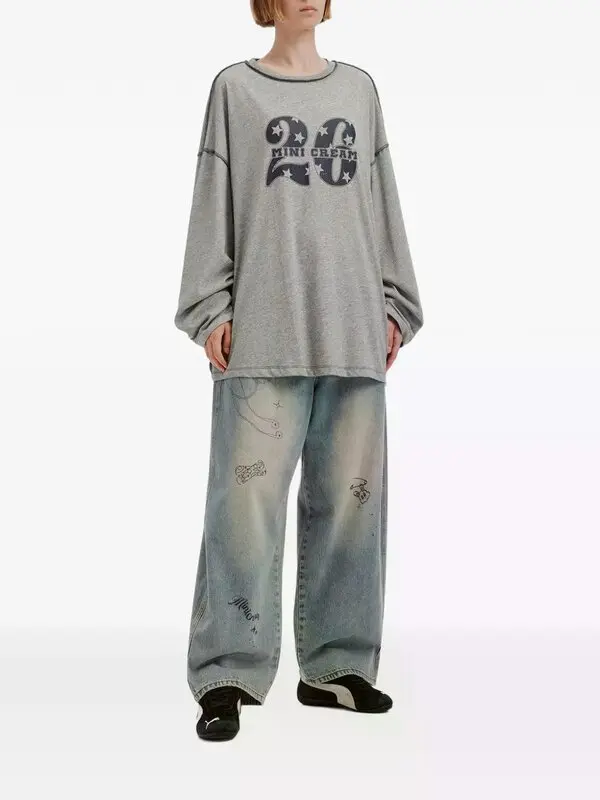 MINI CREAM Graphic-print Long-sleeved T-shirt