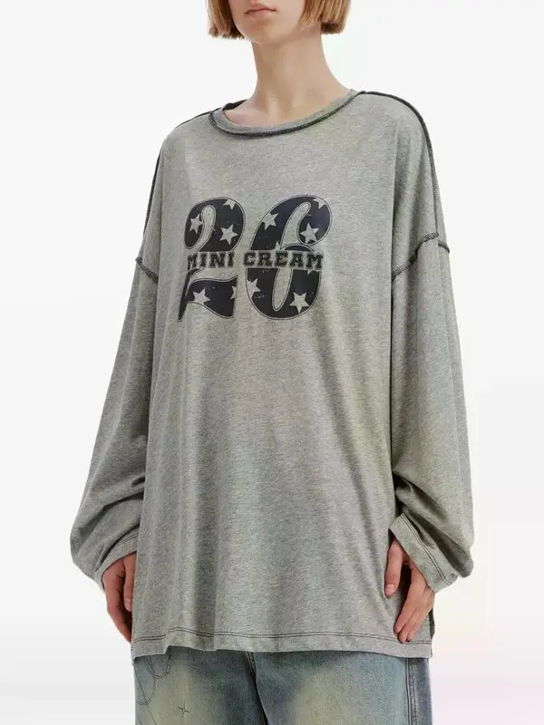 MINI CREAM Graphic-print Long-sleeved T-shirt