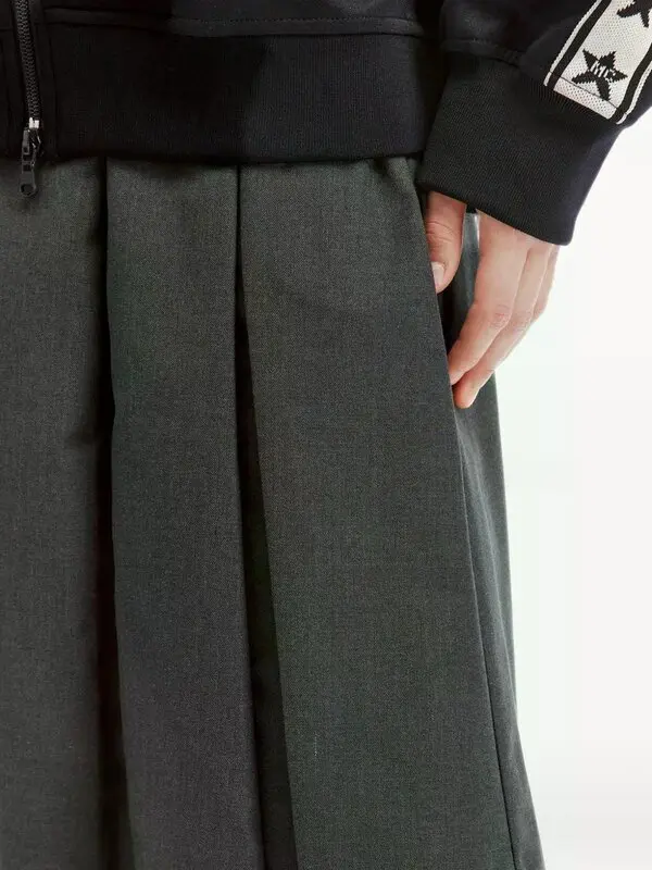 MINI CREAM Pleated Layered Skirt