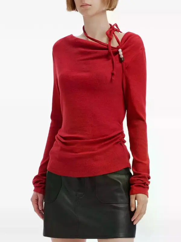 B+AB Bead-embellished Ruched Blouse