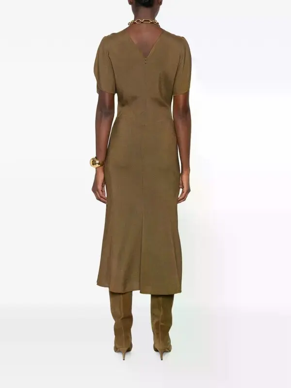 Victoria Beckham Bela Ruched Midi Dress