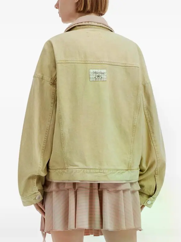 MINI CREAM Logo-patch Denim Jacket