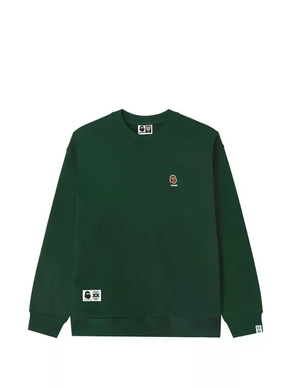FINGERCROXX Logo-patch Cotton Sweater - Green