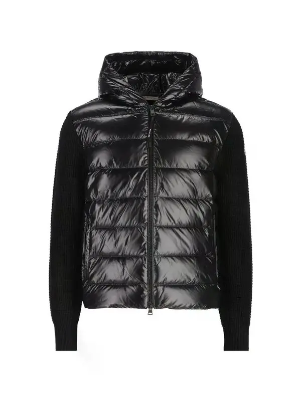 Moncler Padded Panel Knit Jacket - Black