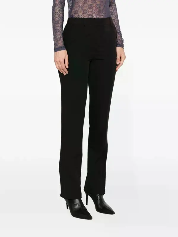 Patrizia Pepe Tailored Trousers With Logo Plaque