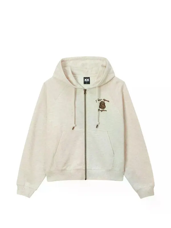 FINGERCROXX Graphic Print Zip-up Hoodie