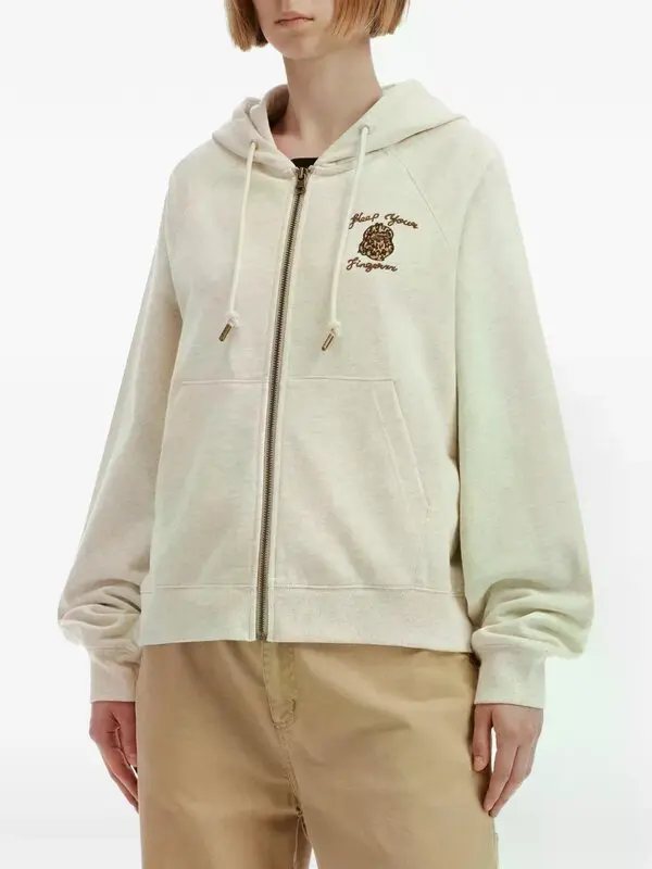 FINGERCROXX Graphic Print Zip-up Hoodie