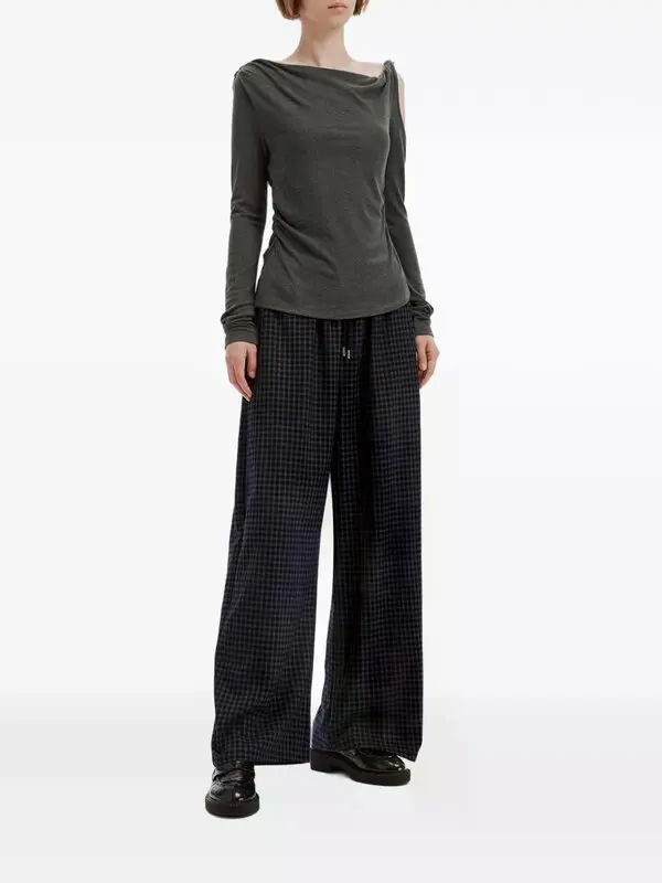 B+AB Cold-shoulder Ruched Blouse