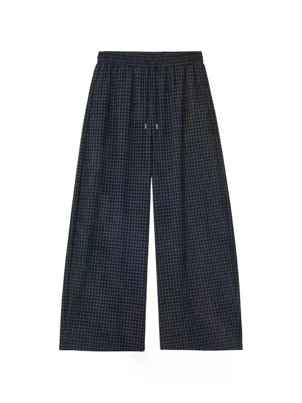 B+AB Gingham-check Drawstring Trousers