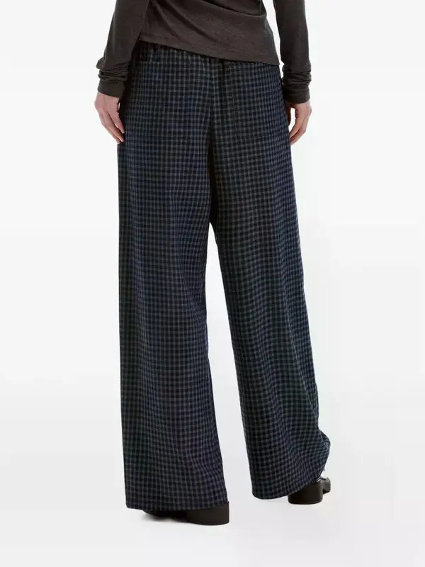 B+AB Gingham-check Drawstring Trousers