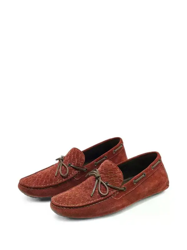 Bottega Veneta Intrecciato Suede Loafers