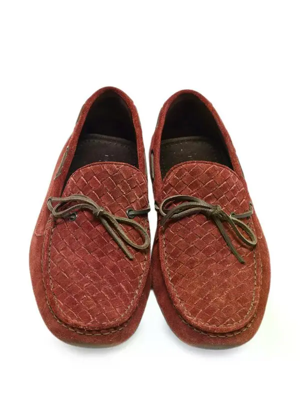 Bottega Veneta Intrecciato Suede Loafers