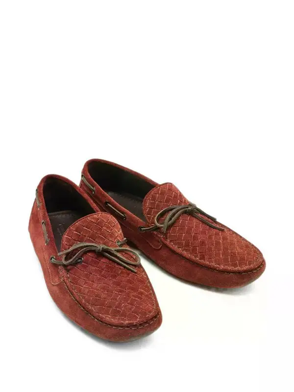 Bottega Veneta Intrecciato Suede Loafers