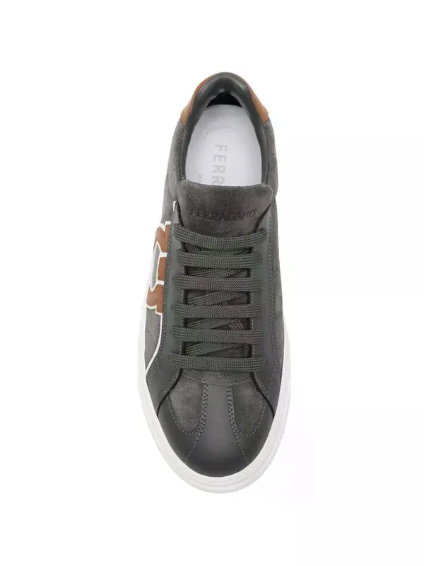 FERRAGAMO Gancini Suede Sneakers