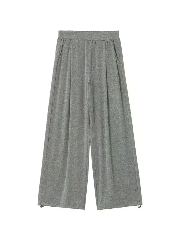 B+AB Pleated Wide-leg Track Pants - Grey