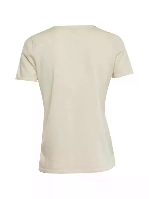 Burberry Checked Knit T-shirt - Neutrals