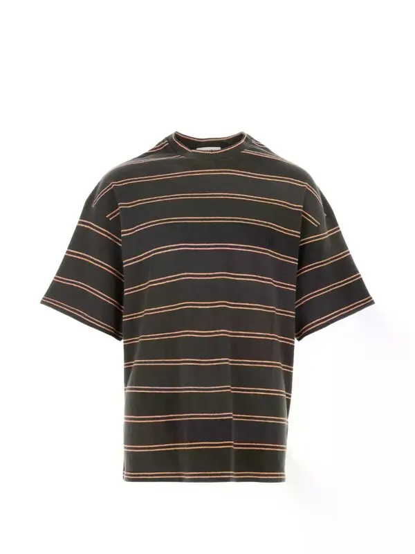 JIL SANDER Striped-pattern T-shirt - Black