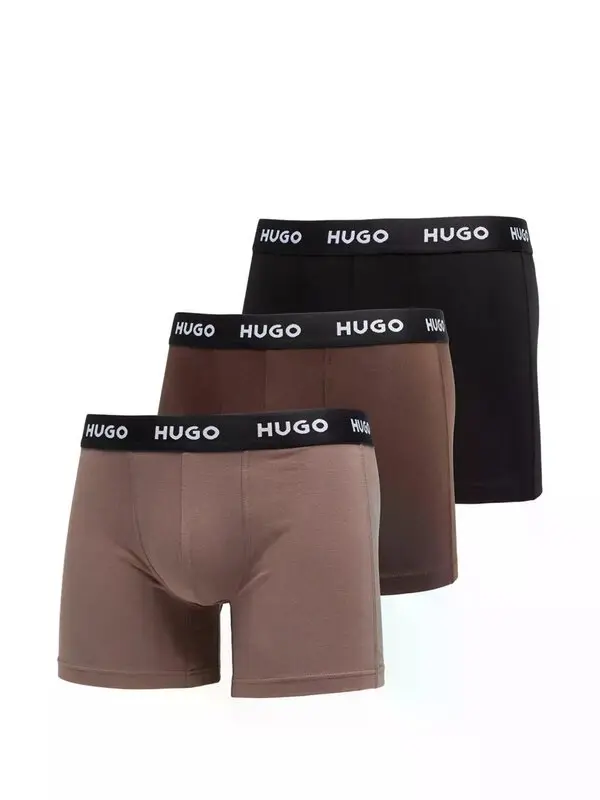 Hugo Logo-waistband Boxer Briefs - Black