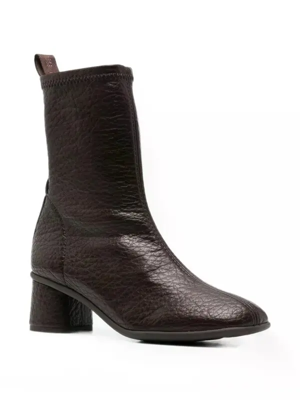 PEDRO MIRALLES Grained Leather Ankle Boots - Brown