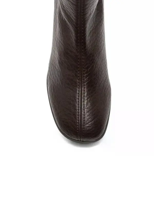 PEDRO MIRALLES Grained Leather Ankle Boots