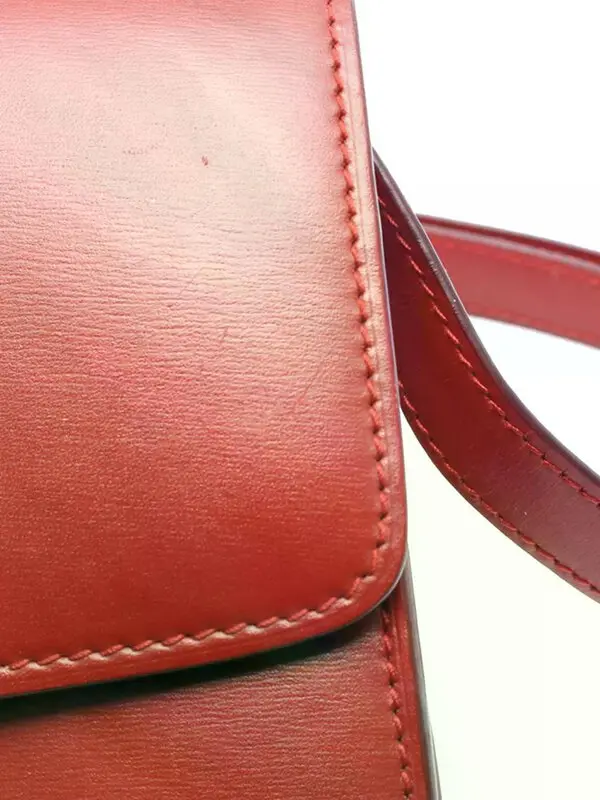 Celine 2010-2026 Small Calfskin Classic Box Crossbody Bag - Red