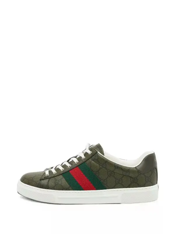Gucci Ace Gg-canvas Sneakers - Green