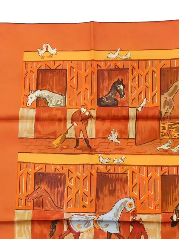 Hermès 1999-2007 Les Boxes Silk Scarf 90 Scarves