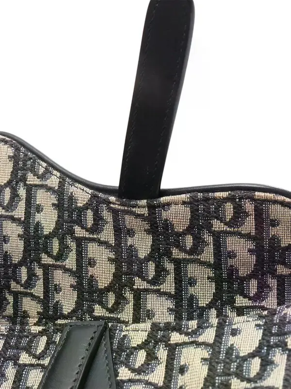 Dior 2000-2018 Mini Oblique Canvas Saddle Bag Satchel