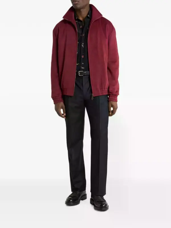 Etro Silk Shirt With Micro Flower And Animal Motif