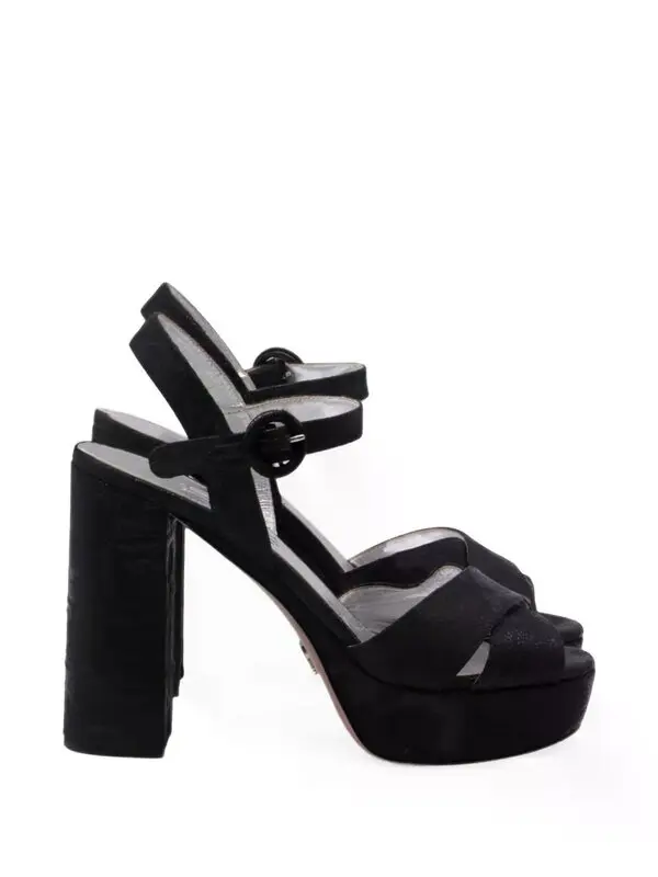Prada Slingback Platform Pumps - Black